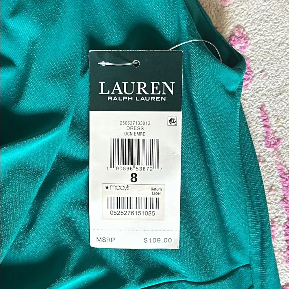 Ralph Lauren | Dresses | Emerald Green Ruched Sheath Midi Dress | Poshmark